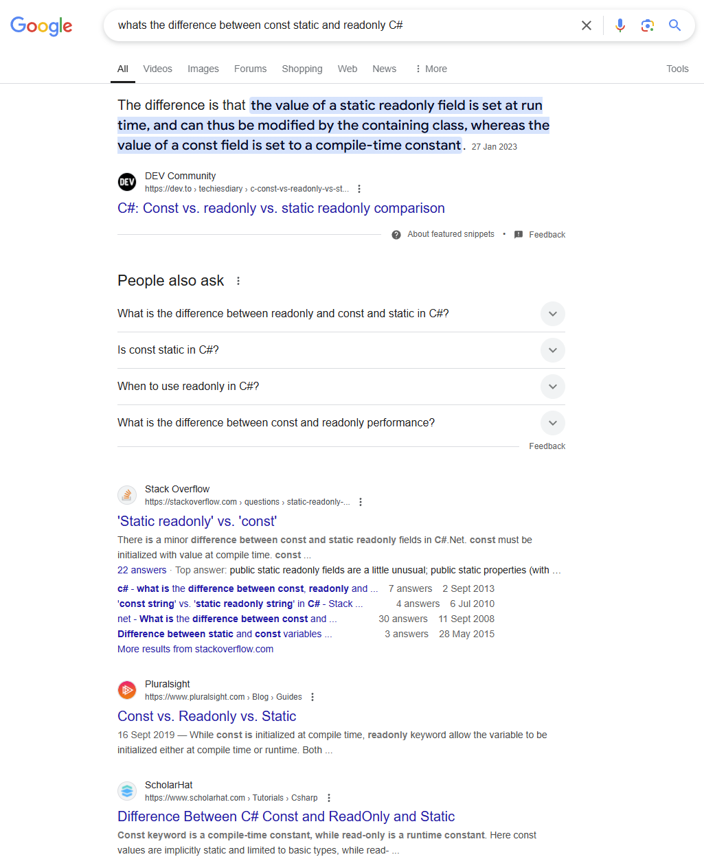 C# const, static, readonly: An IL Deep Dive