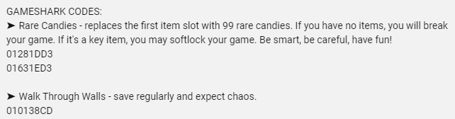 Hacking in Rare Candies in Pokémon Yellow Legacy